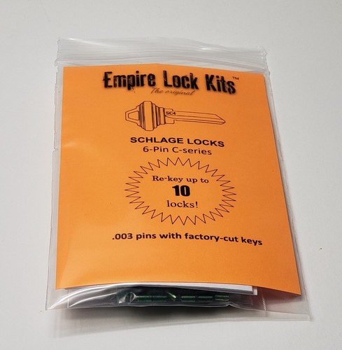 Schlage Rekey Kit 10 Locks 6-Pin Key SC4 Bottom Pins With Factory Cut ...