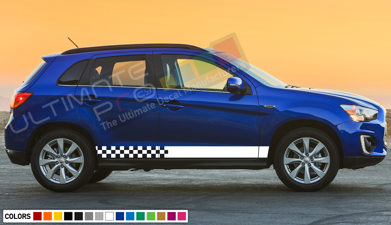 Decal sticker Stripe set For Mitsubishi ASX VRV Outlander Sport light ...
