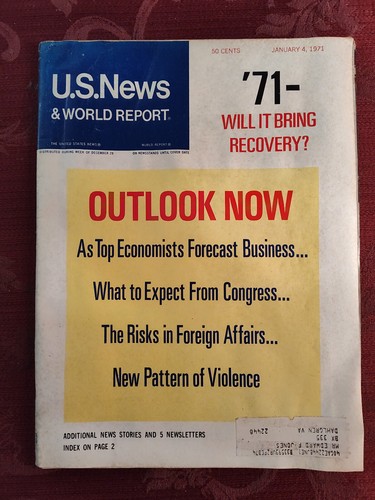 U S NEWS World Report Magazine January 4 1971 '71 Economic Recovery ...