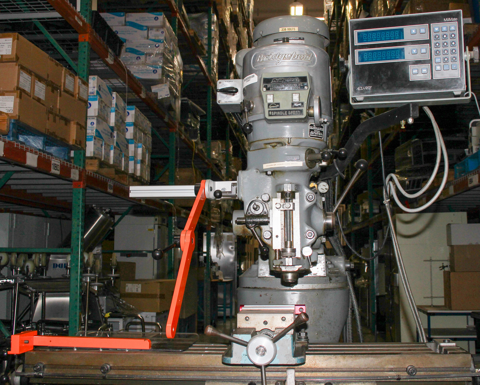 Bridgeport Milling Machine w/ 8F Powerfeed Acu-Rite MillMate Digi ...