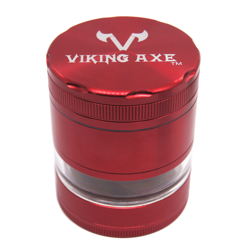 2.5" 63mm VIKING AXE Aluminum 4 Piece Grinder w/ 4 Layer Teeth Gift Box ...