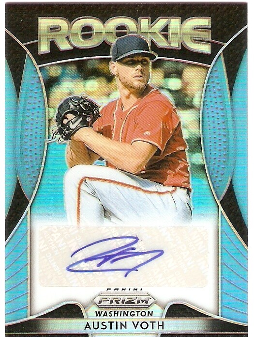 AUSTIN VOTH AUTOGRAPH CAROLINA BLUE ROOKIE SN /100 2019 PANINI PRIZM ...
