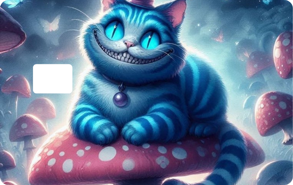 Alice In Wonderland Cheshire Cat #2 Debit / Credit Card Skin Sticker ...