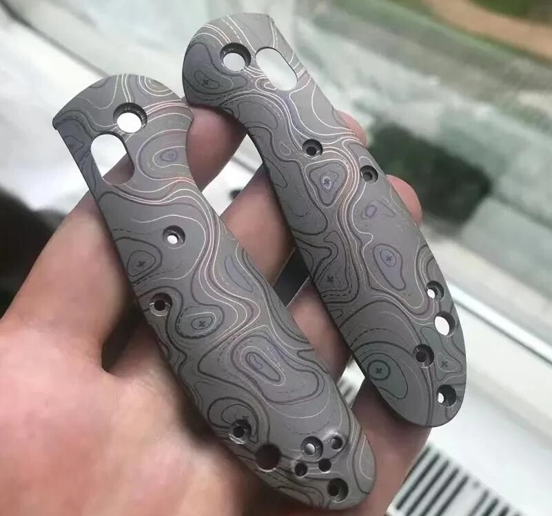 1Pair Titanium Alloy Handle Scales for Benchmade Griptilian 551 Folding ...