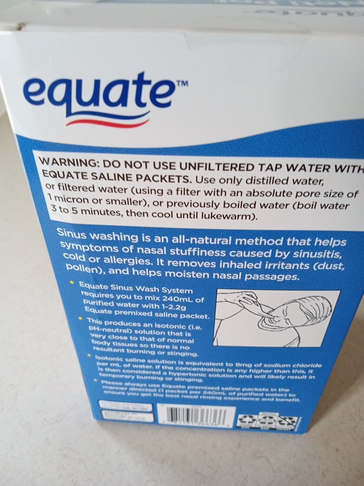 Equate Neti Pot with 50 Saline Packets Nasal Wash System Sinus ...