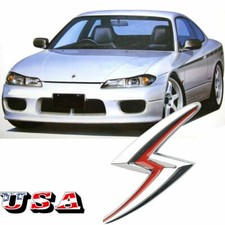 Car Emblem Badge Lightning 's' Chrome Metal Fit for Nissan Silvia S15 ...