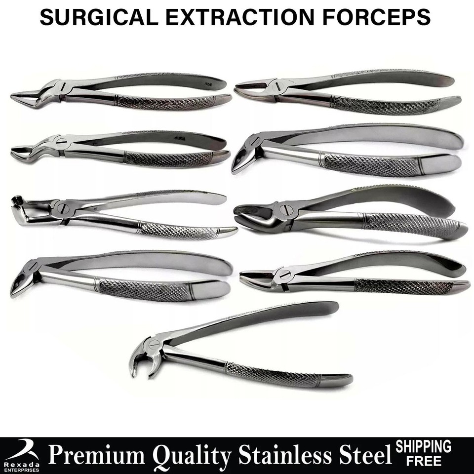 Dental Tooth Extraction Forceps Upper & Lower Molars Surgical Teeth Removal Lab | eBay Australia