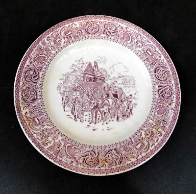 Mayer China Co. Plate "Stagecoach" Scene - Vintage Decorative Dinner ...
