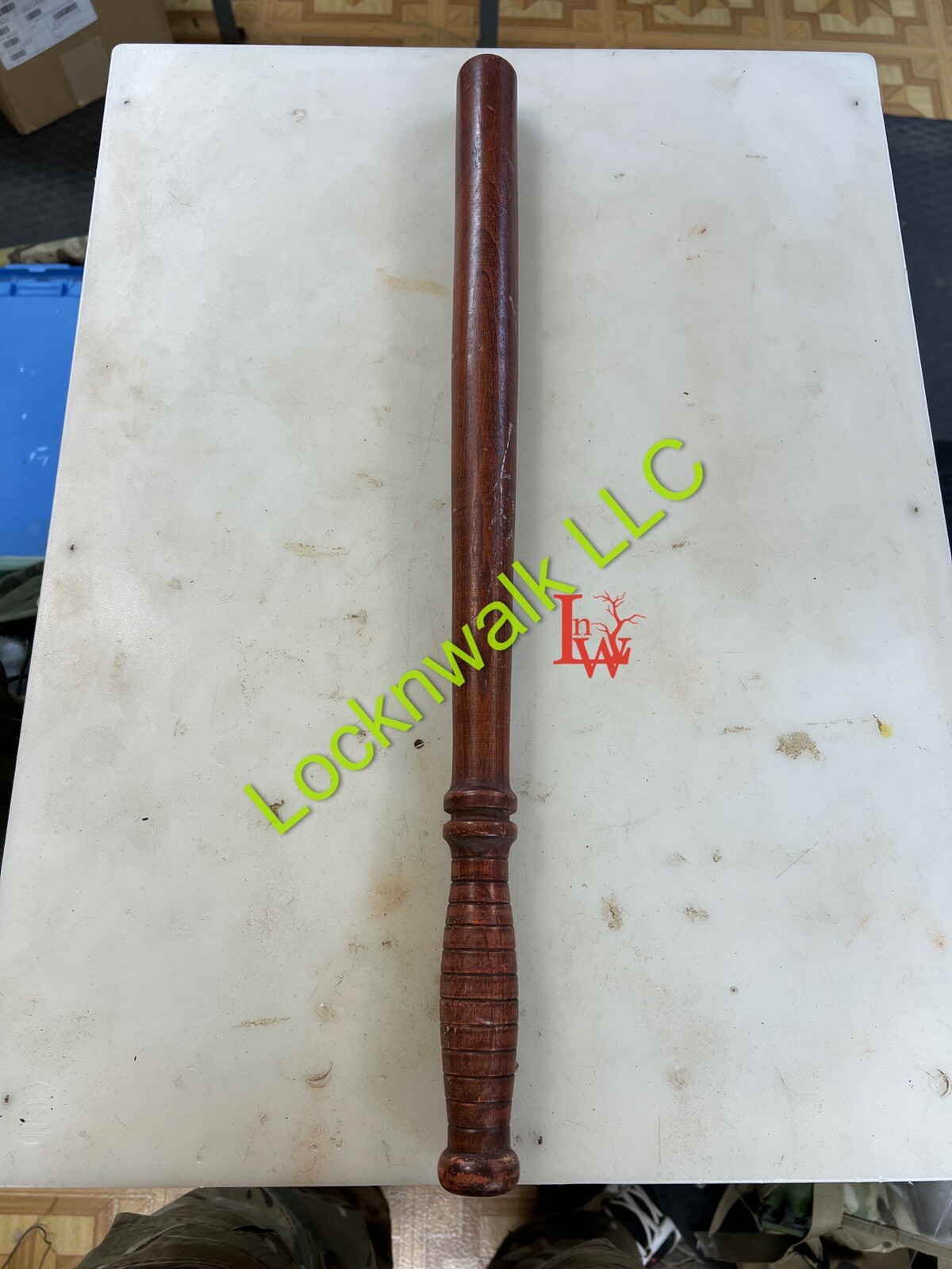 Original Vietnam Era Leather MP Sling, ( Tan )baton Holder/w Baton, Mag ...