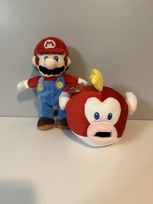 New 10” Set Of 2 Super Mario Bros Mario And Cheep Cheep Soft Plush Toys ...