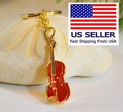 Red Violin or Viola Keychain, music Gift | eBay