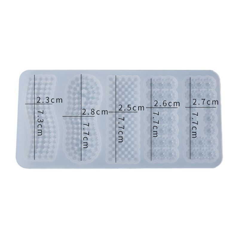 DIY Crystal Epoxy Resin Mold Hair Clip Barrette Crafts Casting Silicone ...