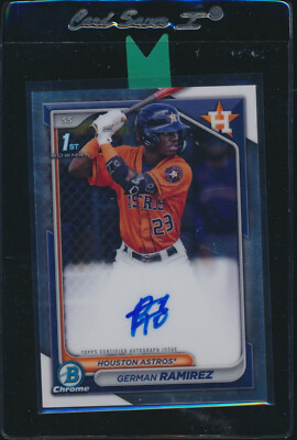 GERMAN RAMIREZ AUTO 1st 2024 Bowman Chrome Prospects Autograph ASTROS ...