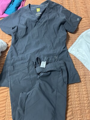 wonderwink gray scrub set small tall | eBay