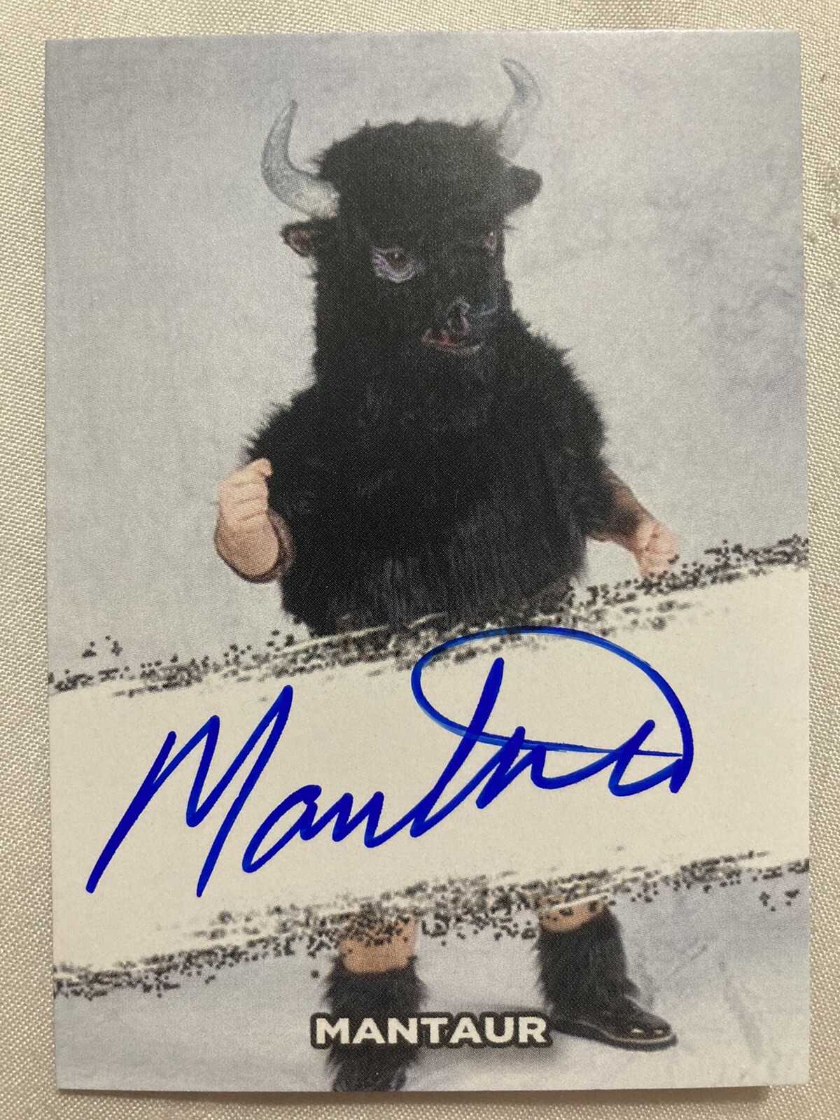Mantaur auto card wwe wwf signed wrestling | eBay