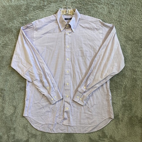 Burberry London Mens Long Sleeve Monogrammed Button Up Dress Shirt Size ...
