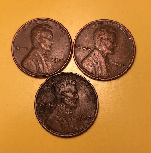 3-1940's Lincoln Cents. 42-P,45-P,46-P SEE PHOTOS FOR CONDITION | eBay