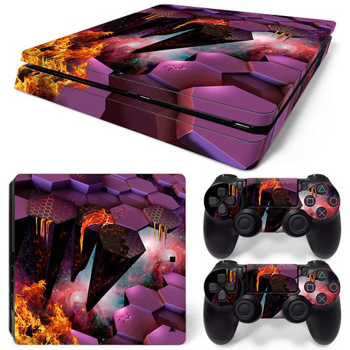 PS4 Slim Playstation 4 Console Skin Decal Sticker 3D Effect Volcano ...
