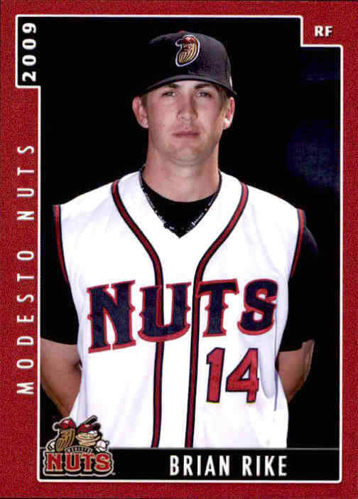 2009 Modesto Nuts Grandstand #25 Brian Rike Richmond Texas Louisiana ...