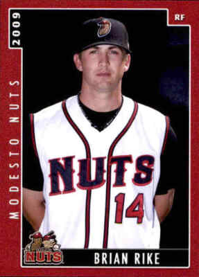 2009 Modesto Nuts Grandstand #25 Brian Rike Richmond Texas Louisiana ...