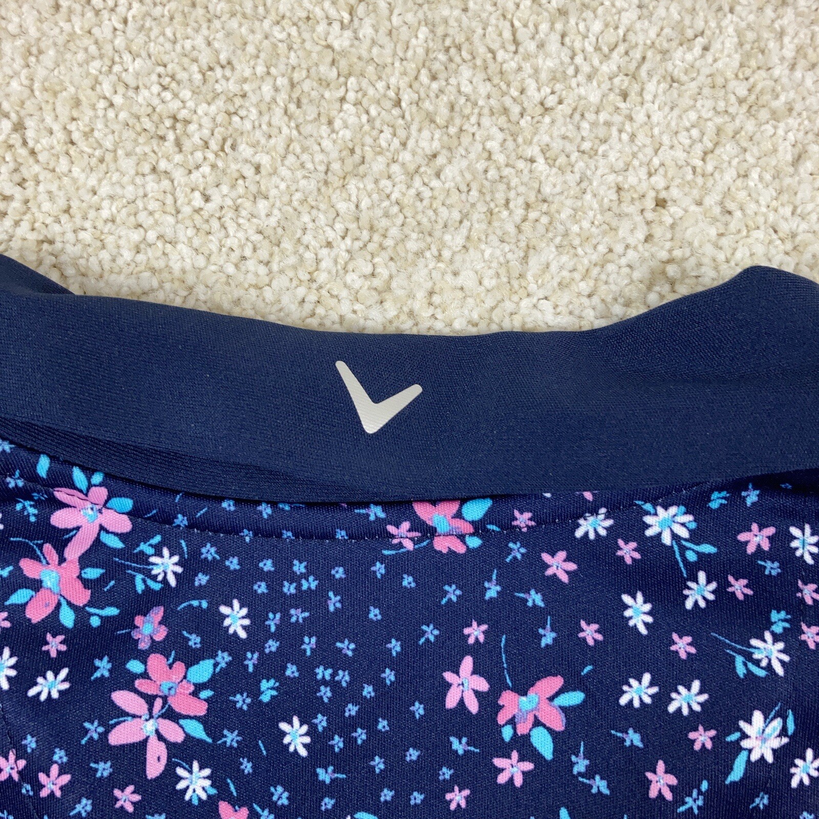 Callaway Opti Dri Sleeveless Golf Dress Large Blue Floral Print *read ...