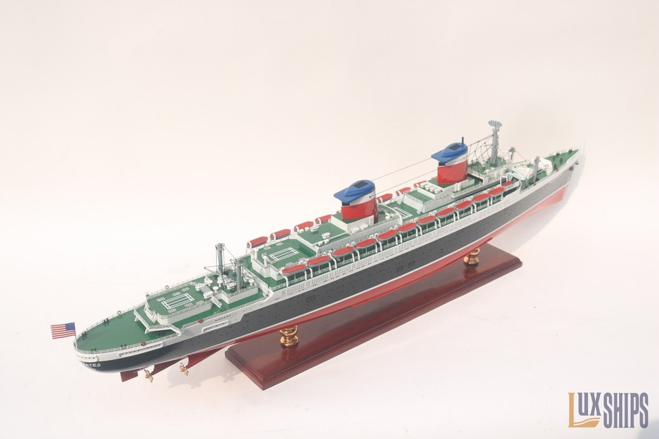 Handcrafted SS United States Ship Model 91cm – Nautical Collectible ...