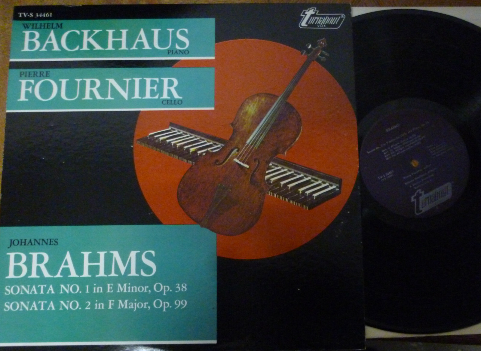 PIERRE FOURNIER - WILHELM BACKHAUS / BRAHMS cello sonatas / TURNABOUT ...