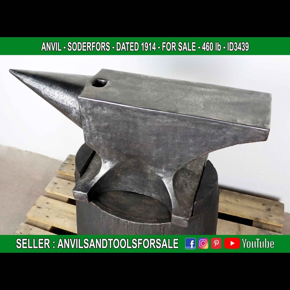 ANVIL - SODERFORS - DATED 1914 - 460 lb - ID3439 | eBay