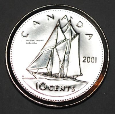 Canada 2001 P BU Nice UNC 10 cent Canadian Dime from mint roll | eBay