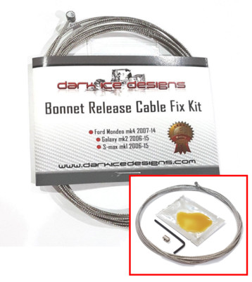 Ford Mondeo Galaxy S-max broken snapped Bonnet Release cable FIX EASY ...