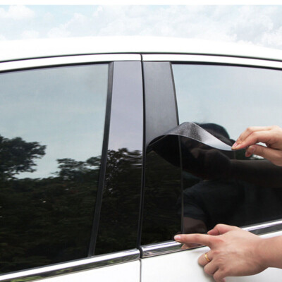 6XBlack Pillar Posts Window Cover Trim For Ford Focus Sedan /Hatchback ...