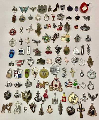 100 New Vintage Pre-owned Charms. Mixed Materials You Get What Is ...