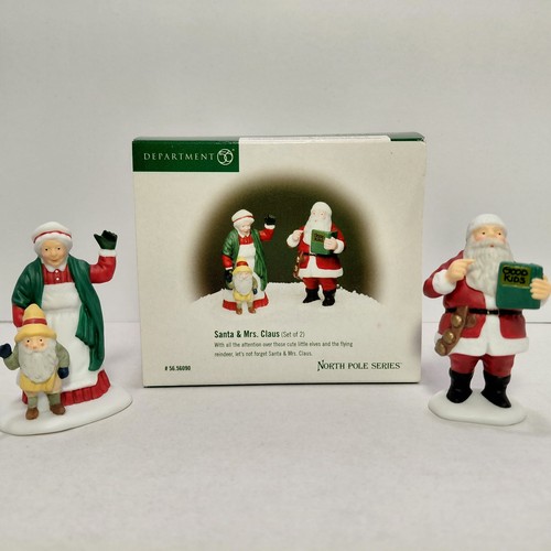 Dept 56 Heritage Village Collection 56090 Santa & Mrs. Claus Retired ...