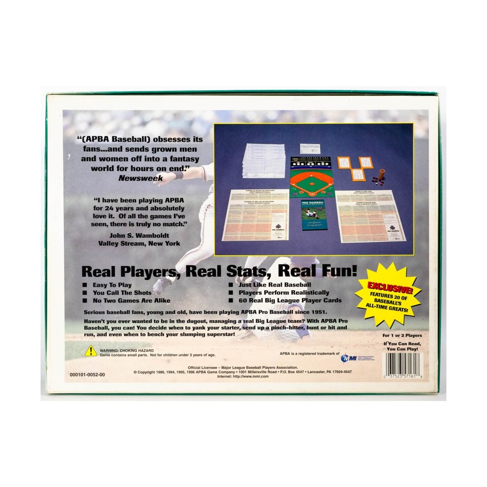 APBA Baseball Baseball (Pro Ed Game) Box VG/VG+ | eBay