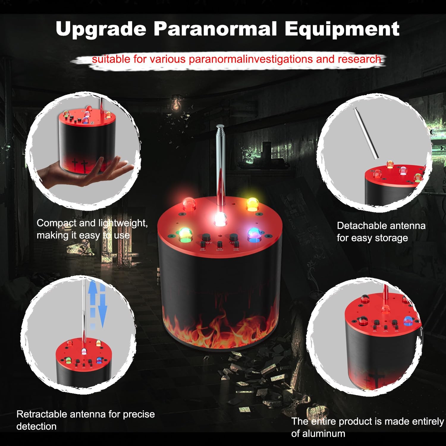 Paranormal Ghost Hunting Equipment Kit with EMF and ATDD Detector