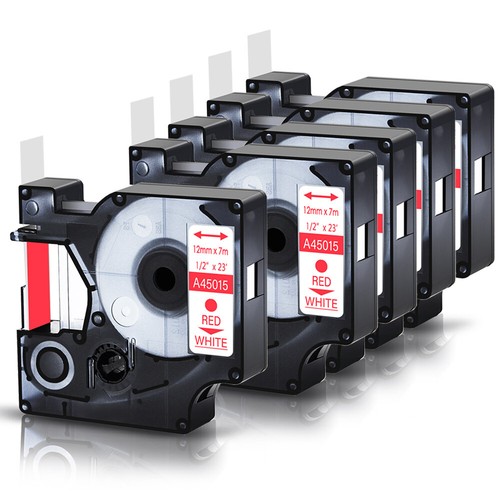 5× D1 Label Tape 45015 S0720550 for Dymo LabelManager 160 280 PnP 360D ...