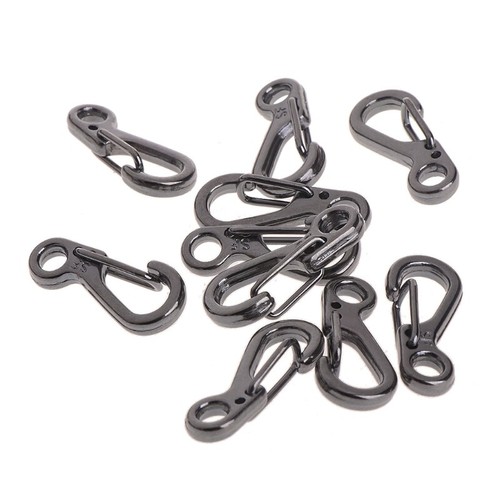 10PCS Mini Carabiner for Key Ring Survival Gear Keychain Spring Hook | eBay
