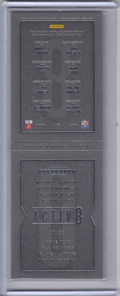 2017 Panini Preferred Activ8 Rookie Jerseys #1 17/99 | eBay