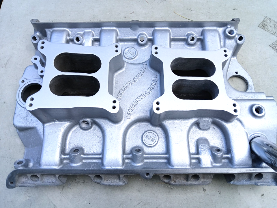 Offenhauser Dual-Quad "High-Rise" Aluminum Intake Manifold FE Ford 352 ...