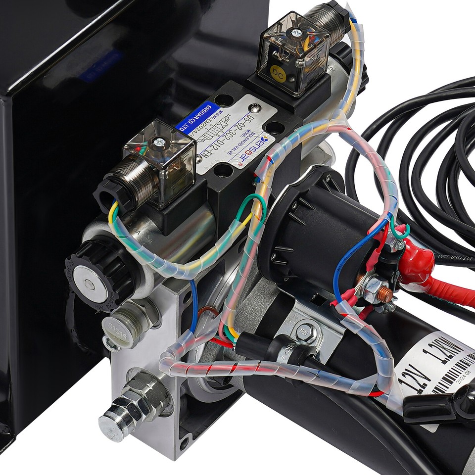 8 Quart Double Acting Hydraulic Pump 12V DC Dump Trailer Power Unit ...