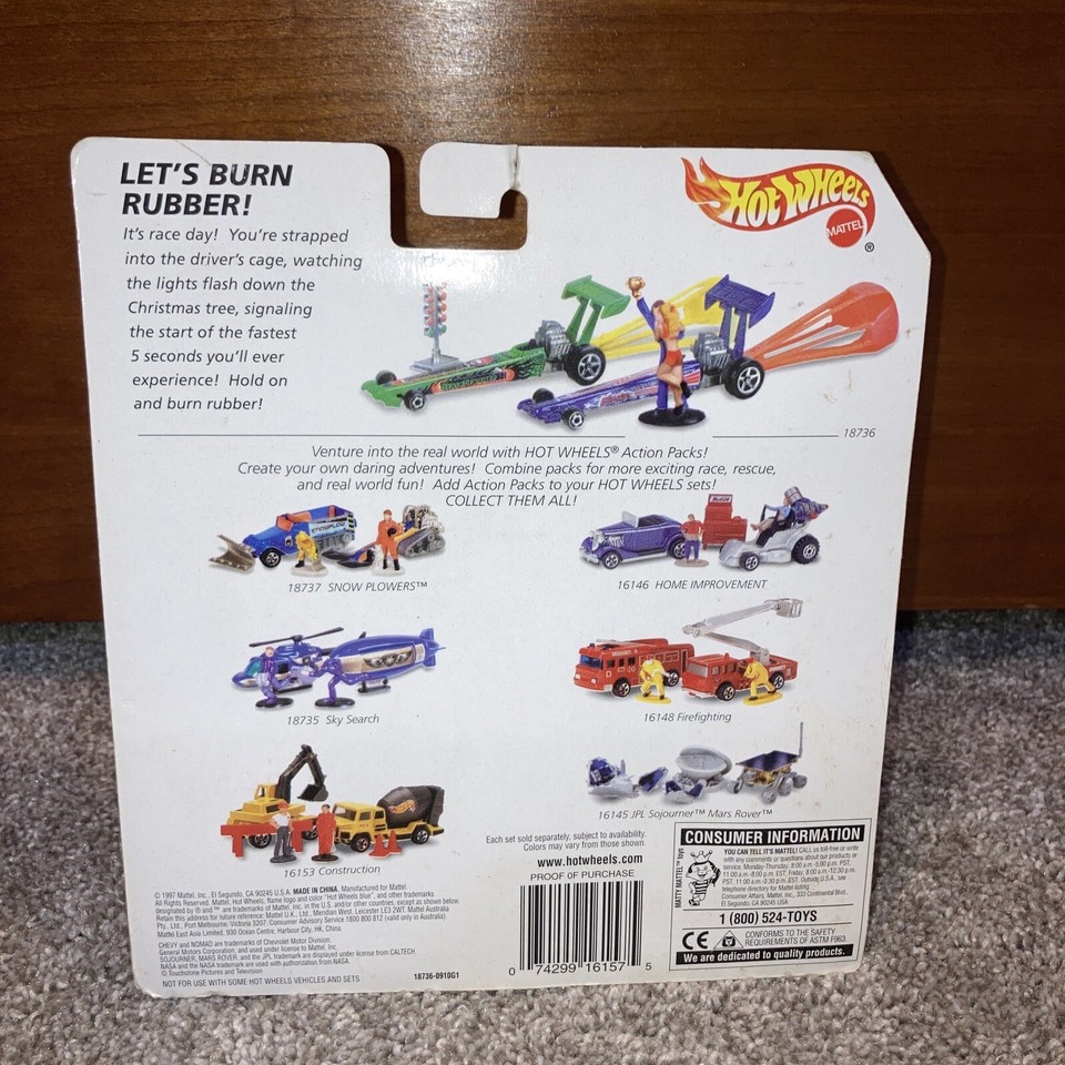 Hot Wheels Action Pack Drag Racing Diorama With Figurines Carded | eBay