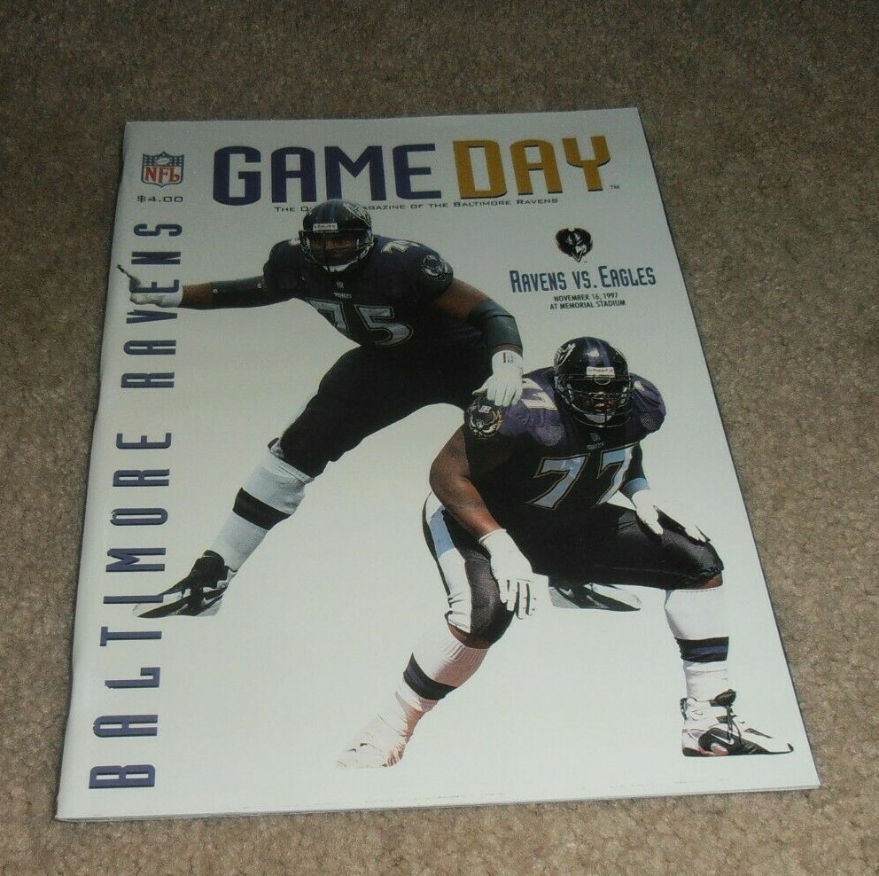 VINTAGE 1997 BALTIMORE RAVENS PHILADELPHIA EAGLES OLD PROGRAM JONATHAN ...