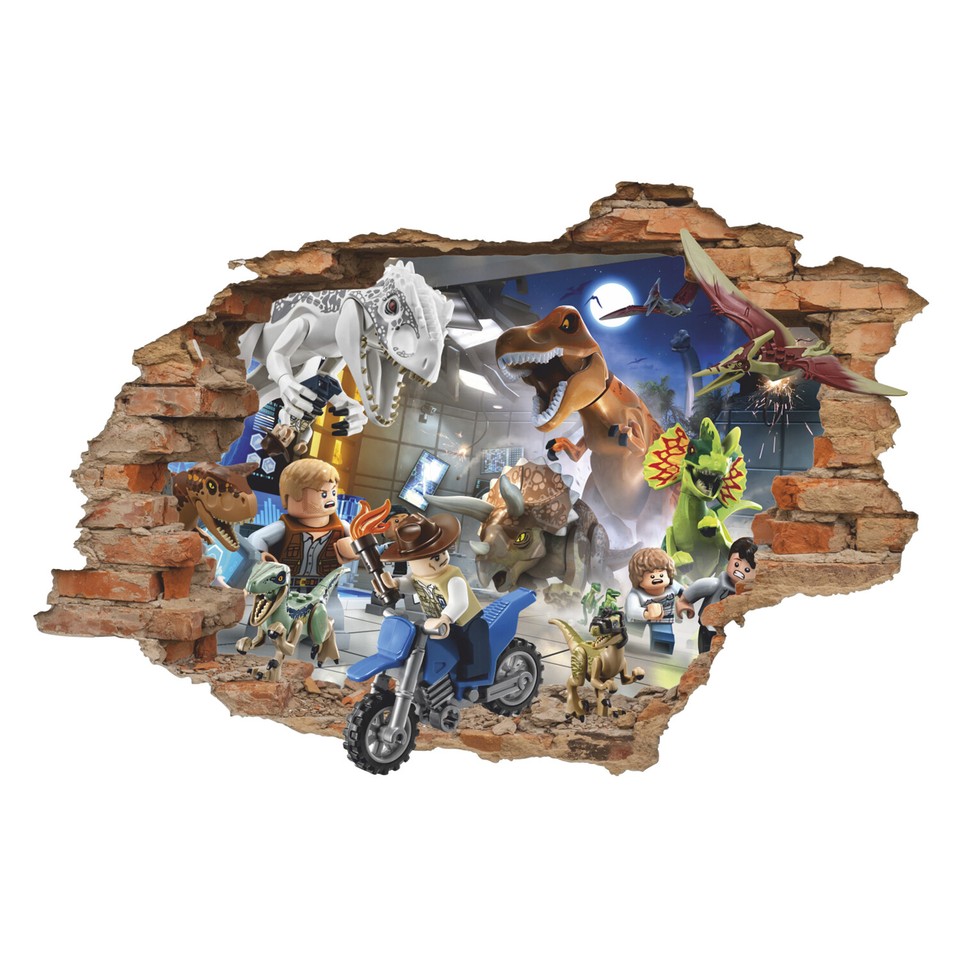Lego Dinosaur World 3D Wall Decal, Toys Wall Sticker, Decor | eBay