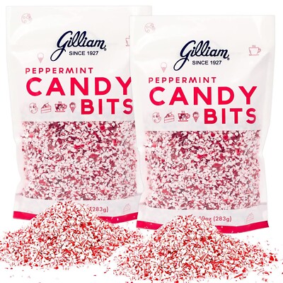 2X Gilliam Peppermint Candy Bit 10 Oz Ea Fine Crushed Dessert Topping ...