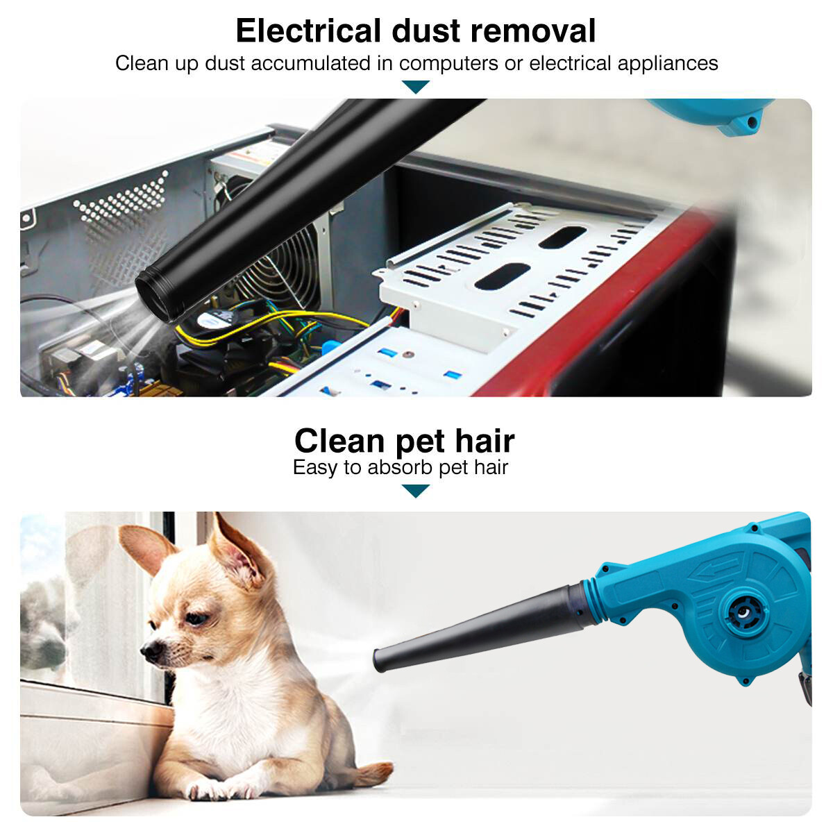 Cordless Leaf Blower 21V Electric Mini Handheld Air Blower Lightweight ...