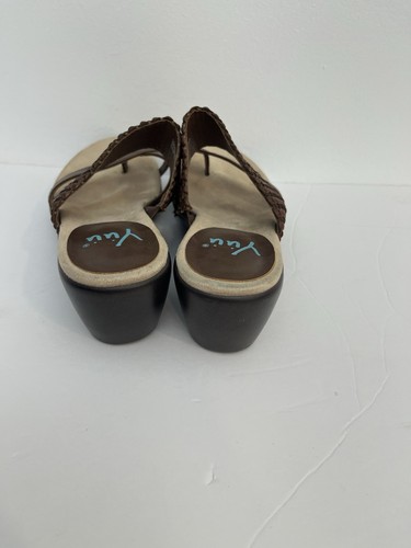 Yuu Sandals Women’s Sandals 9M Pauline Thong Wedge Slip On Brown | eBay