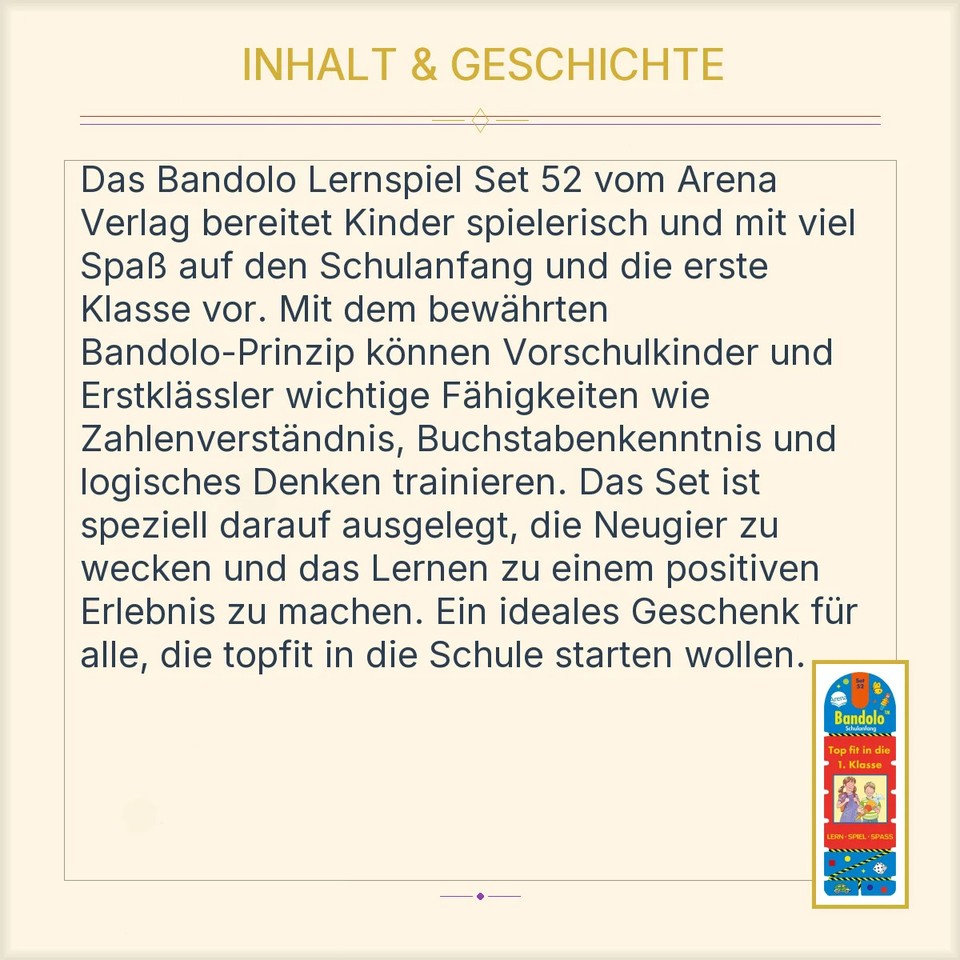 Bandolo Gioco Educativo Inizio Scuola Top Fit 1a Elementare Bambini | eBay