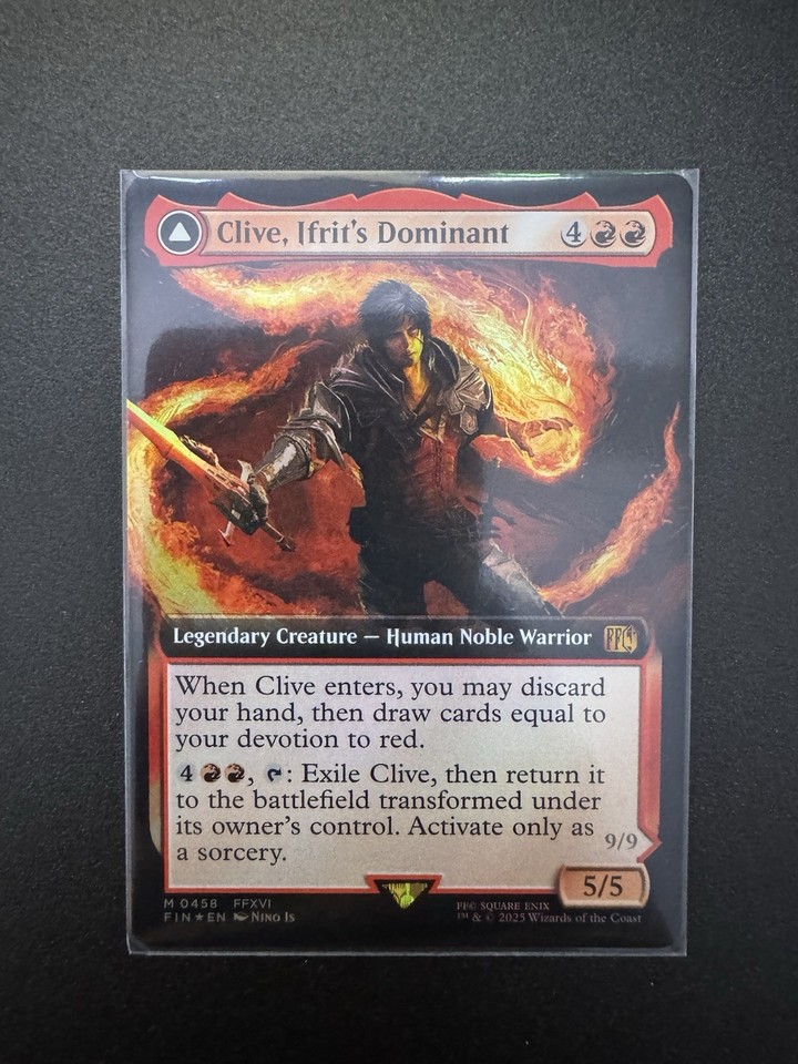 MTG Clive, Ifrit’s Dominant 0458 Extended Art Foil 2025 Final Fantasy ...