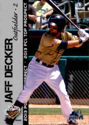 2013 Pacific Coast League Top Prospects Brandt #34 Jaff Decker Peoria ...