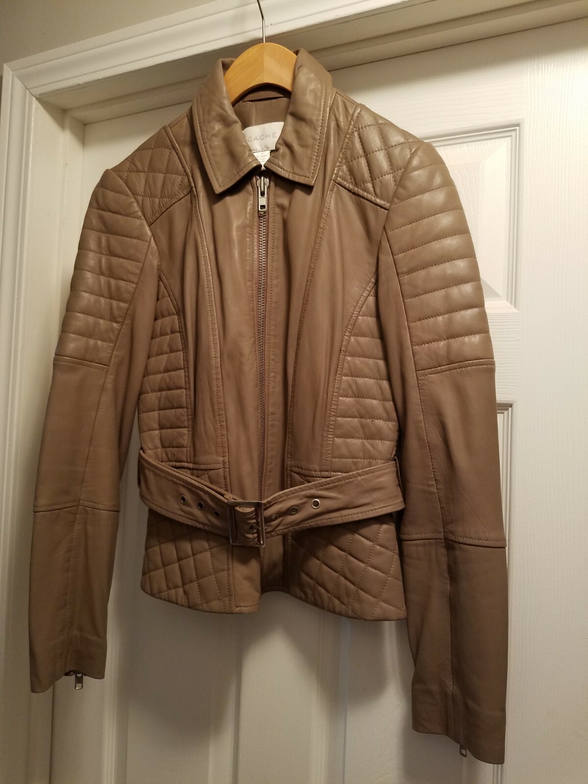 Cache quilted woman's leather jacket - XS - Gem